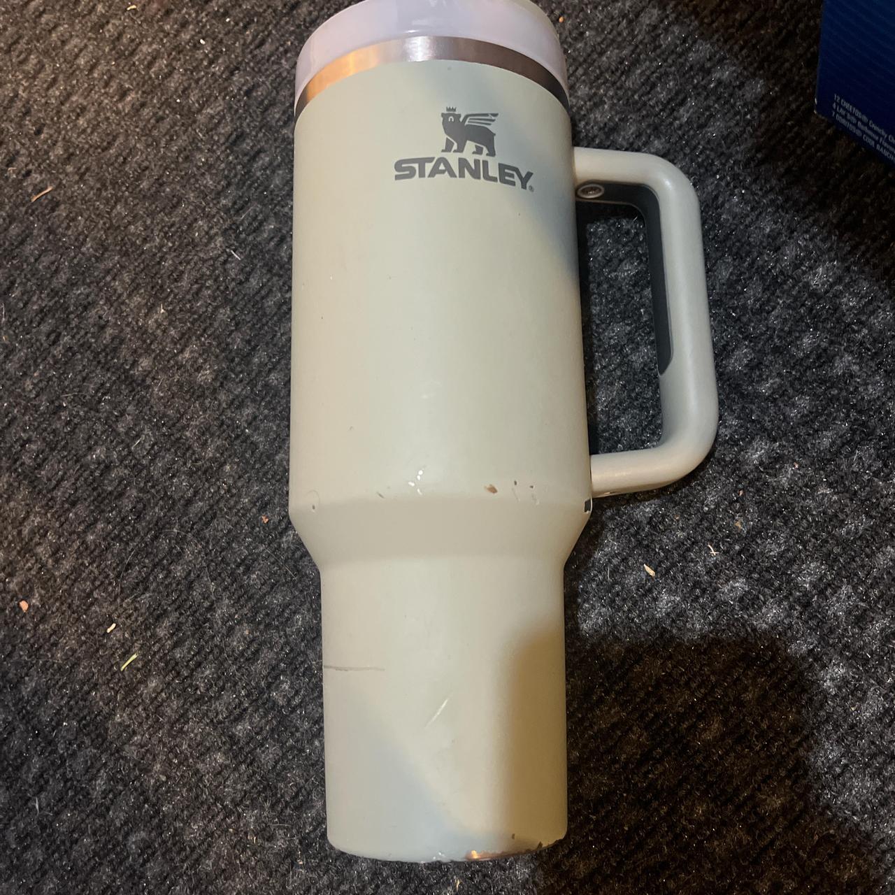 light green 40 oz stanley cup noticeable signs of... - Depop