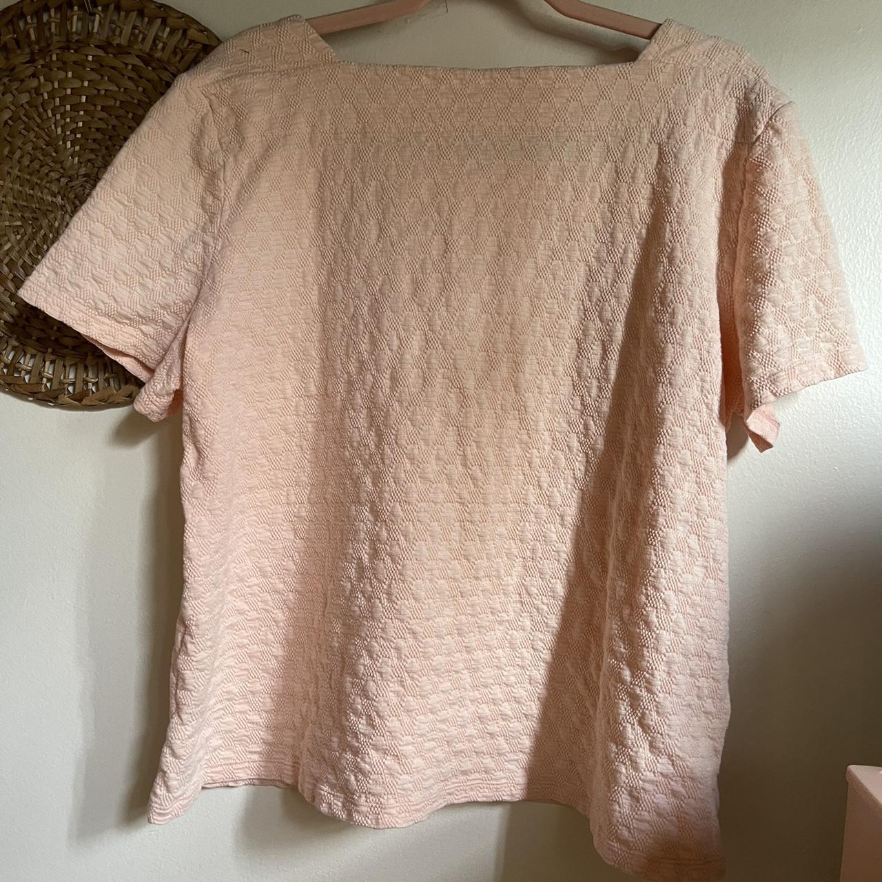 Coral Bay Pale Pink Square Cut Shirt Size XL, no... - Depop