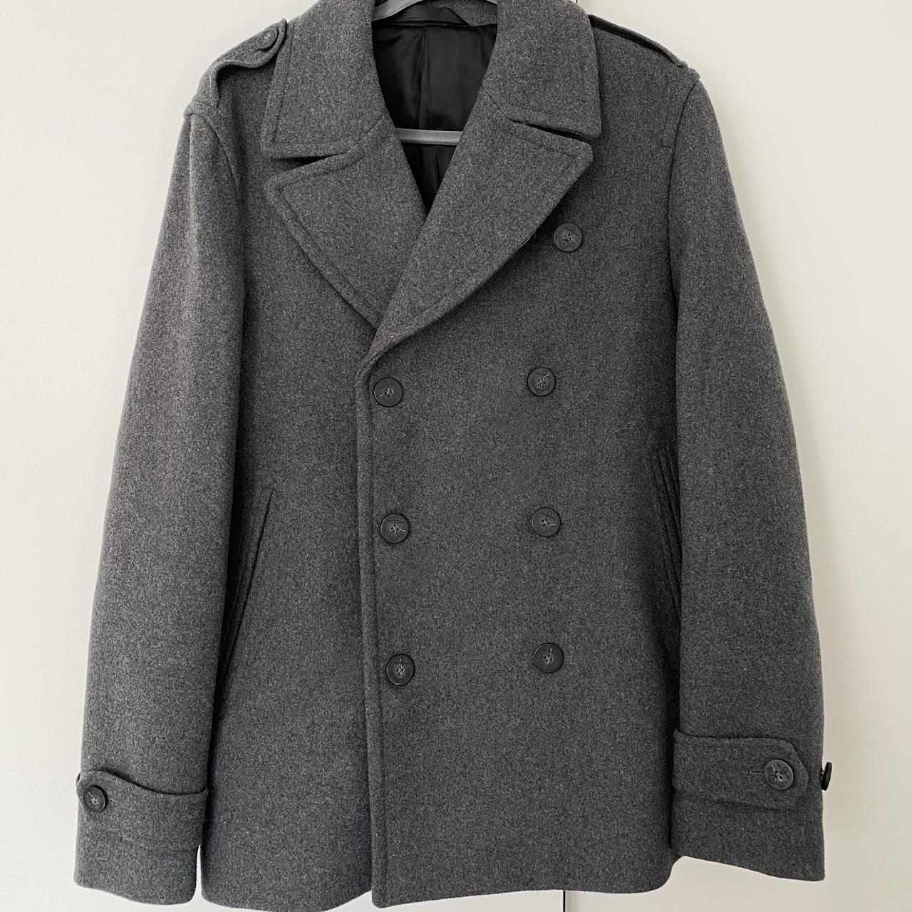 Mango grey coat, new Warm classic style coat for... - Depop