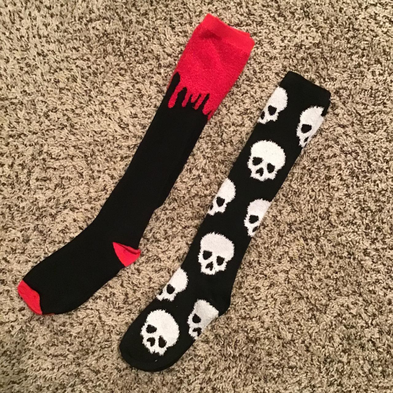 SPIRIT HALLOWEEN GOTH KNEE-HIGH SOCK BUNDLE! Brand... - Depop