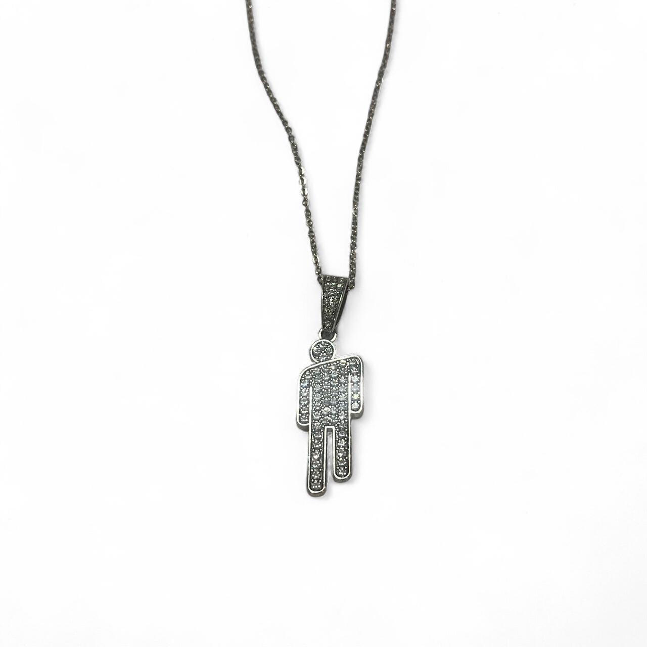 Silver Billie Eilish ‘blosh’ necklace. Chain Is not... | Depop