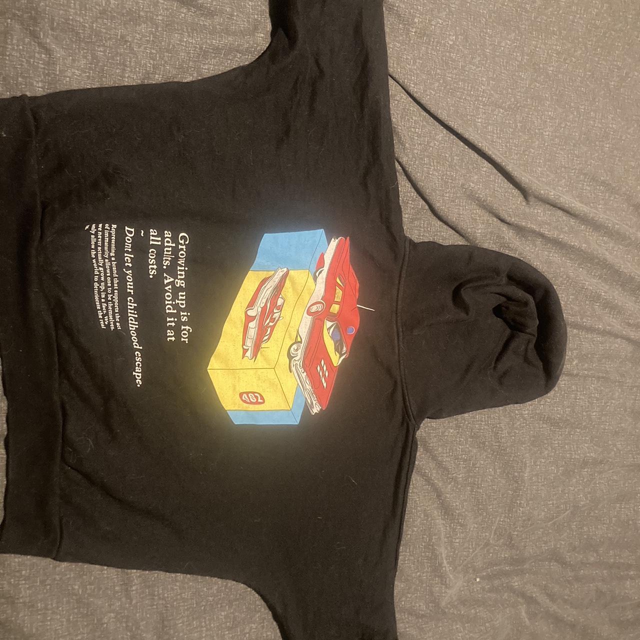Black and yellow limited tgf childish hoodie. Worn... - Depop