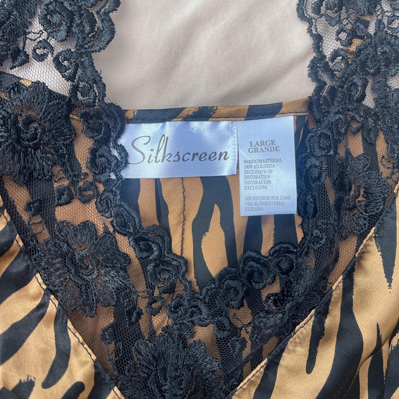 Silk And Lace Zebra Camisole Brown Zebra Print Depop