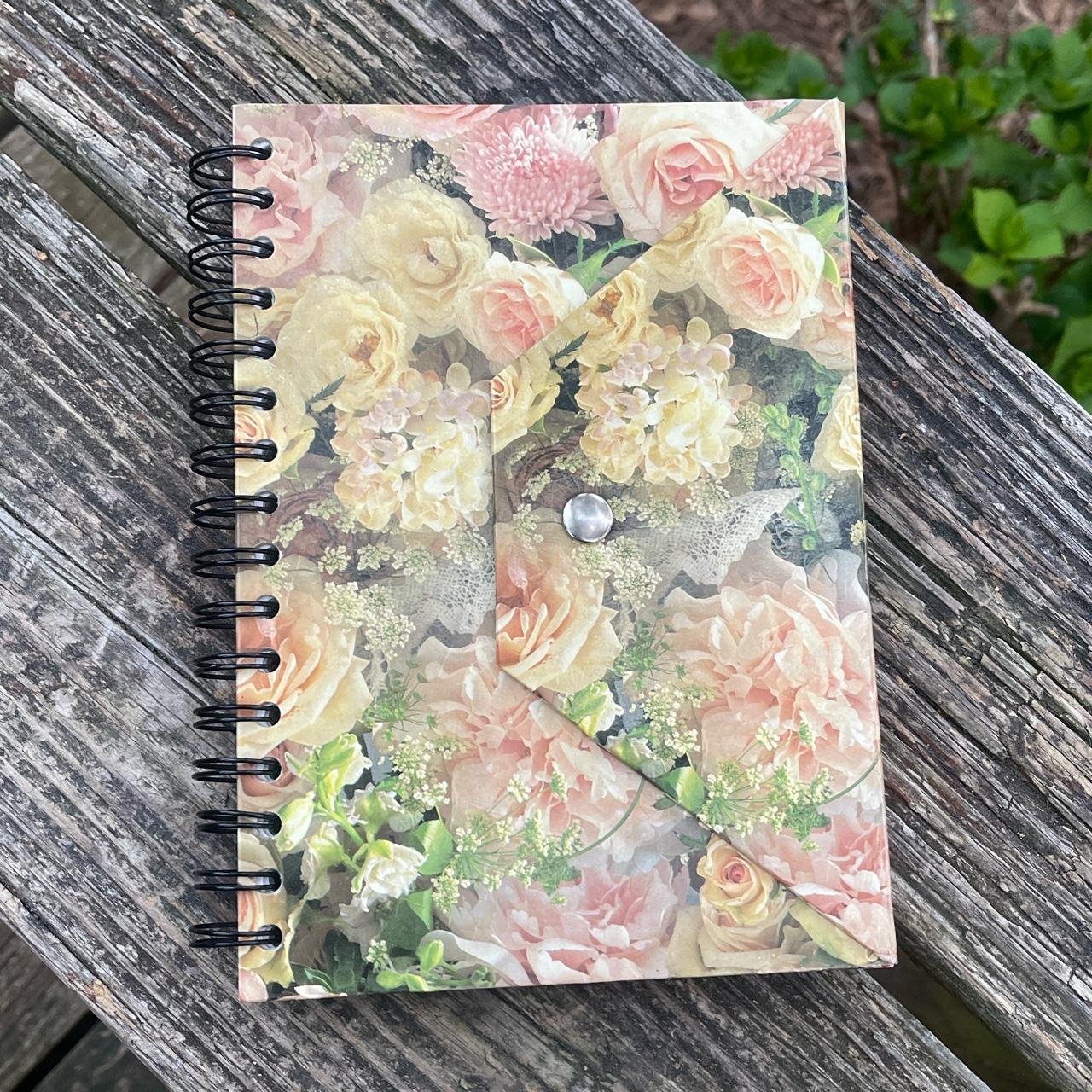 Vintage coquette romantic journal Snap button... - Depop