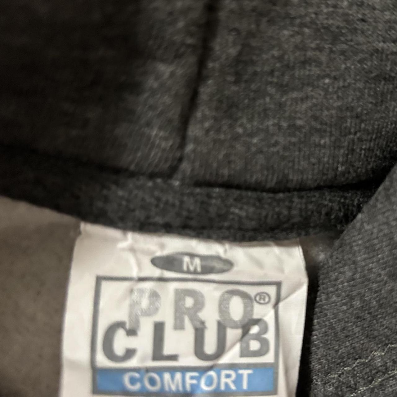 pro club hoodie | grey | medium - Depop