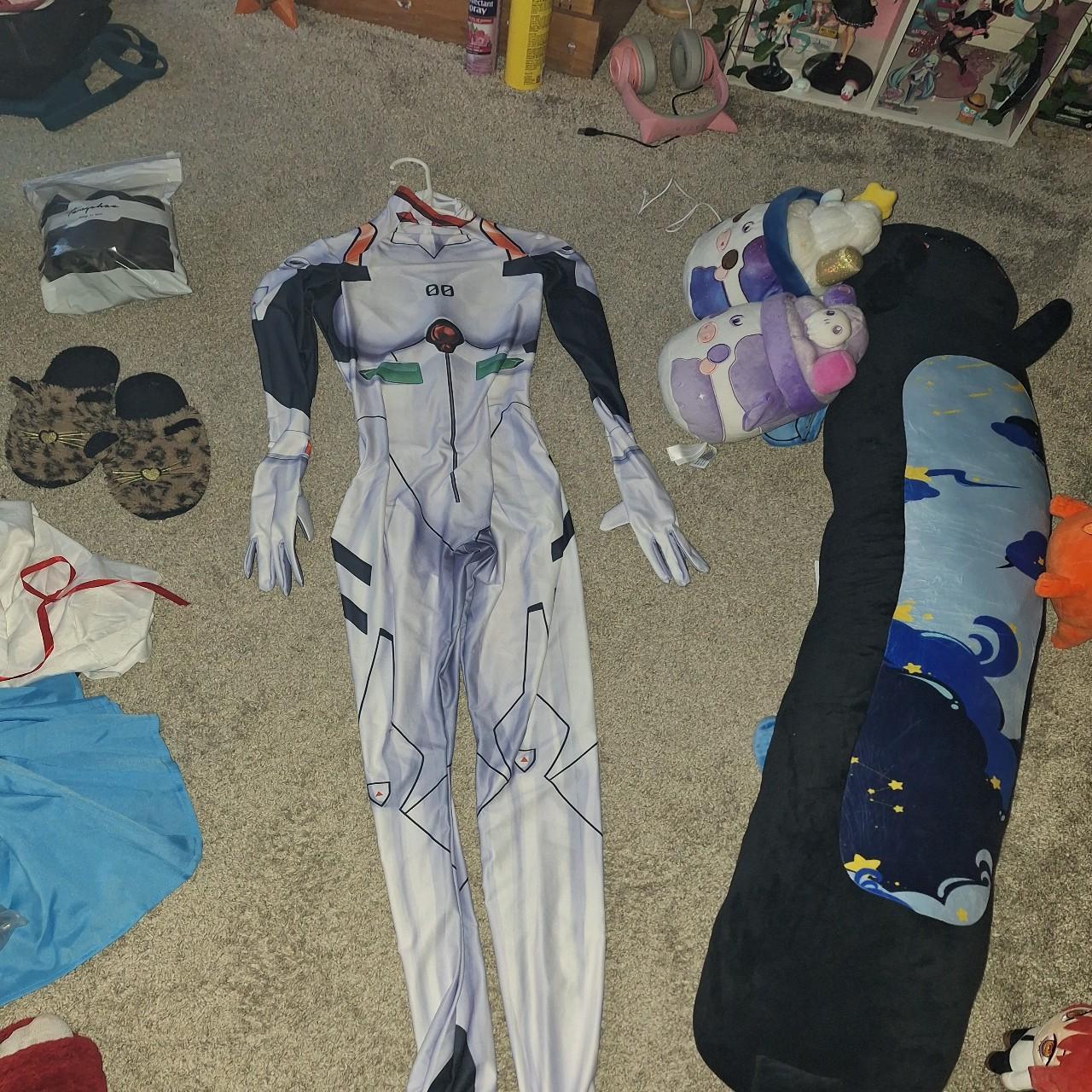 Rei Evangelion plug suit SIZE LARGE - Depop