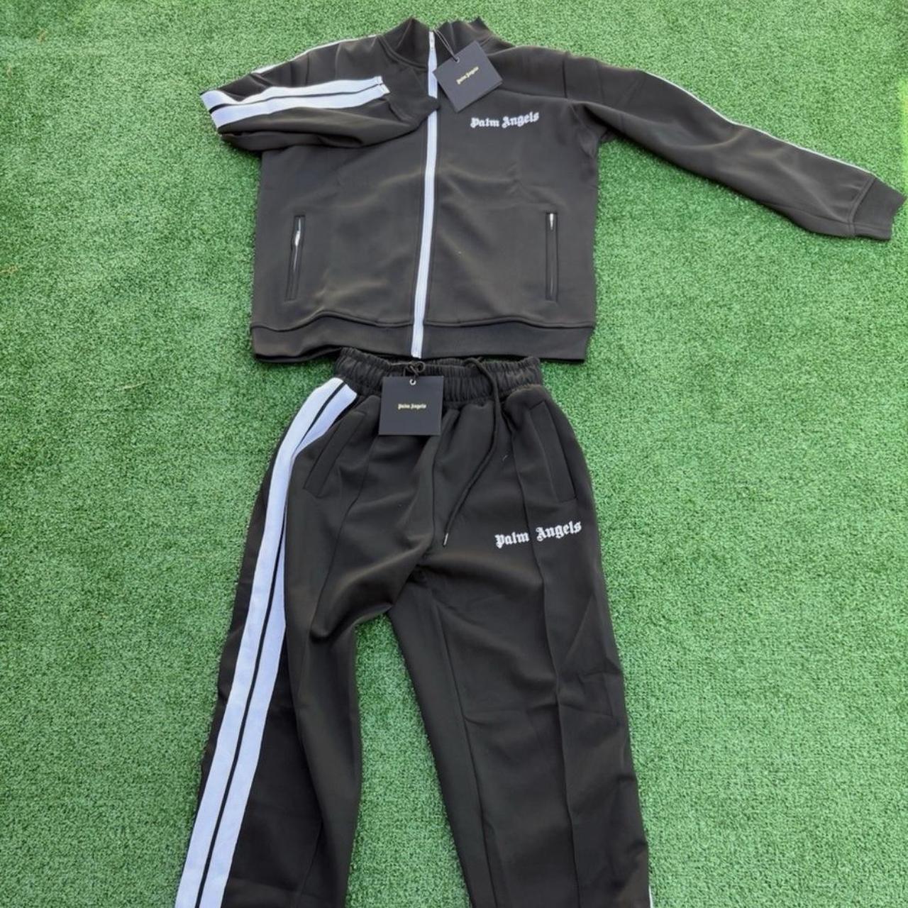 Palm Angels Black Tracksuit (sold As A Set)... | Depop