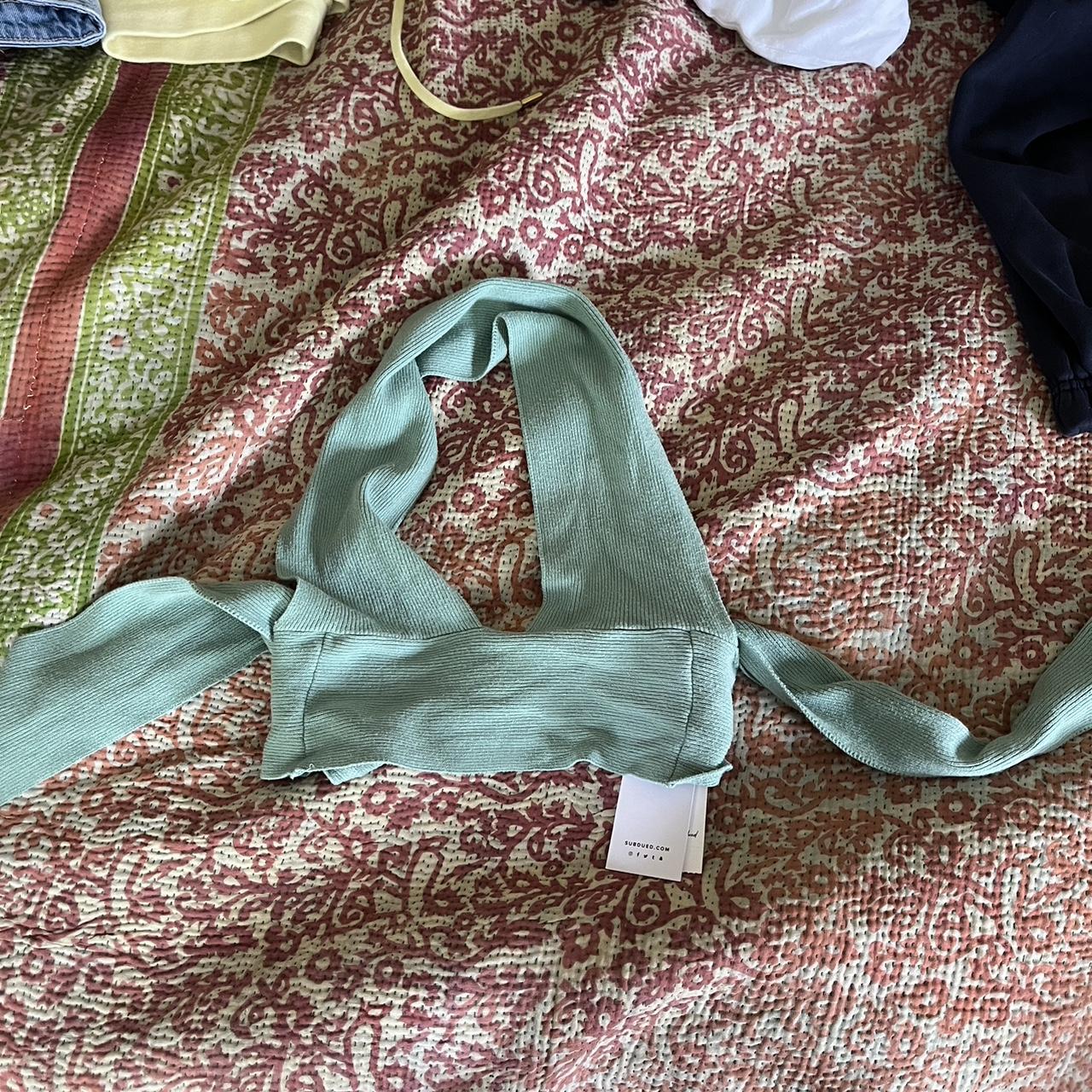 Really cute Subdued summer top in green New with... - Depop