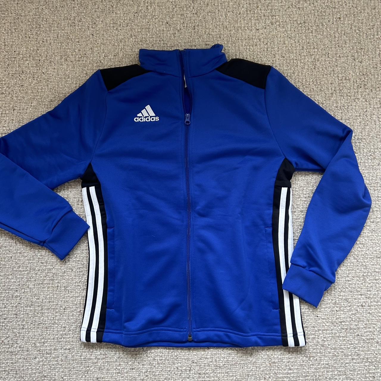 adidas sports zip up jumper - Depop