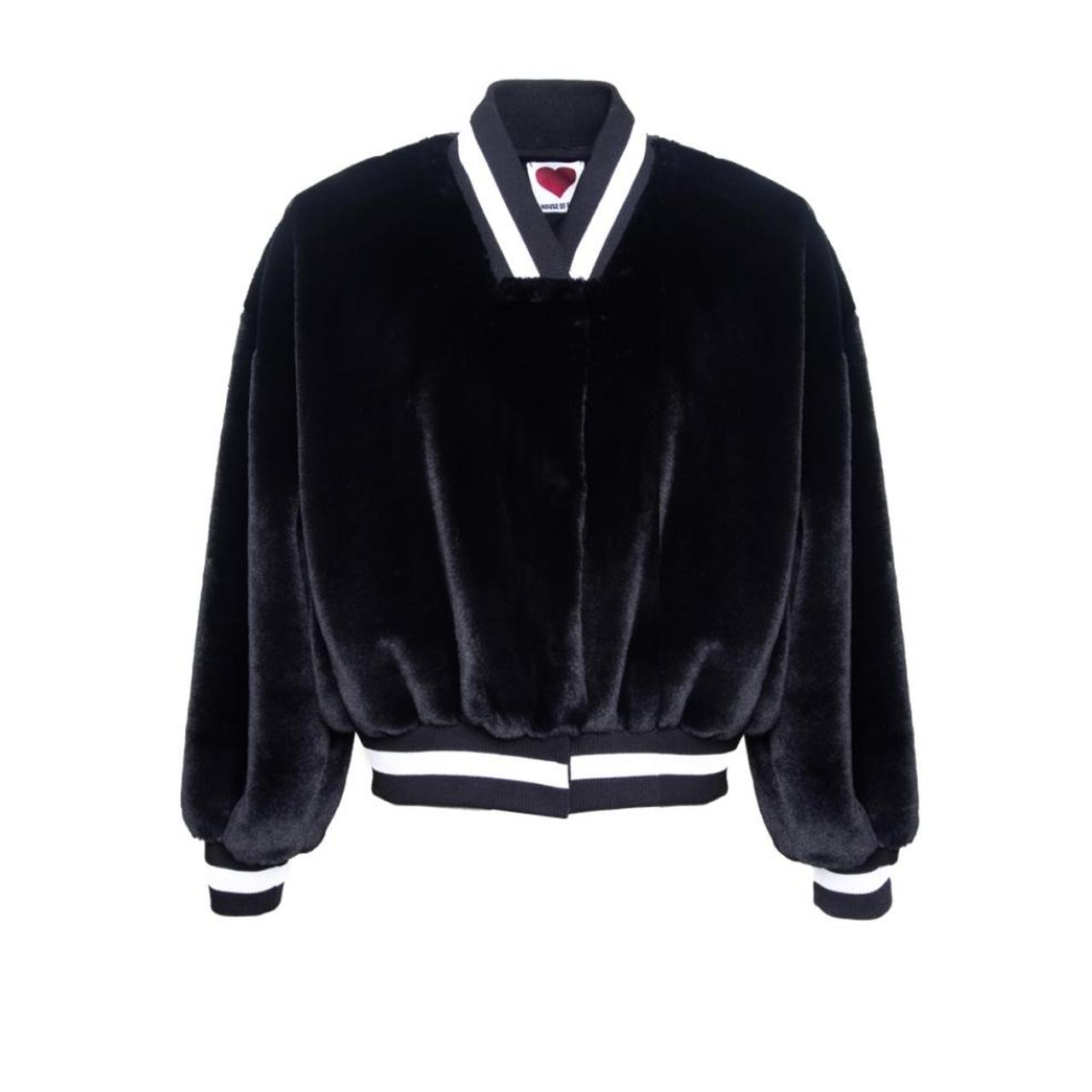 House of Fluff Classic BlackTeddy Bomber Jacket... - Depop
