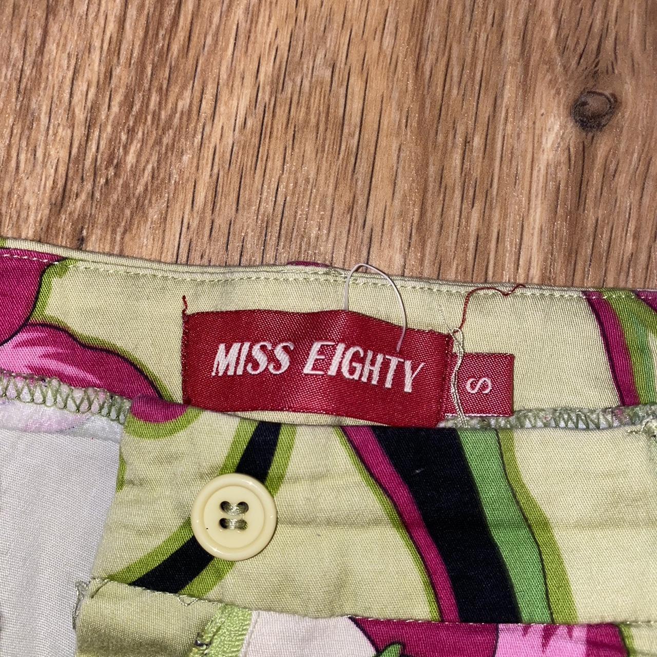 vintage miss eighty floral capri pants size small... - Depop
