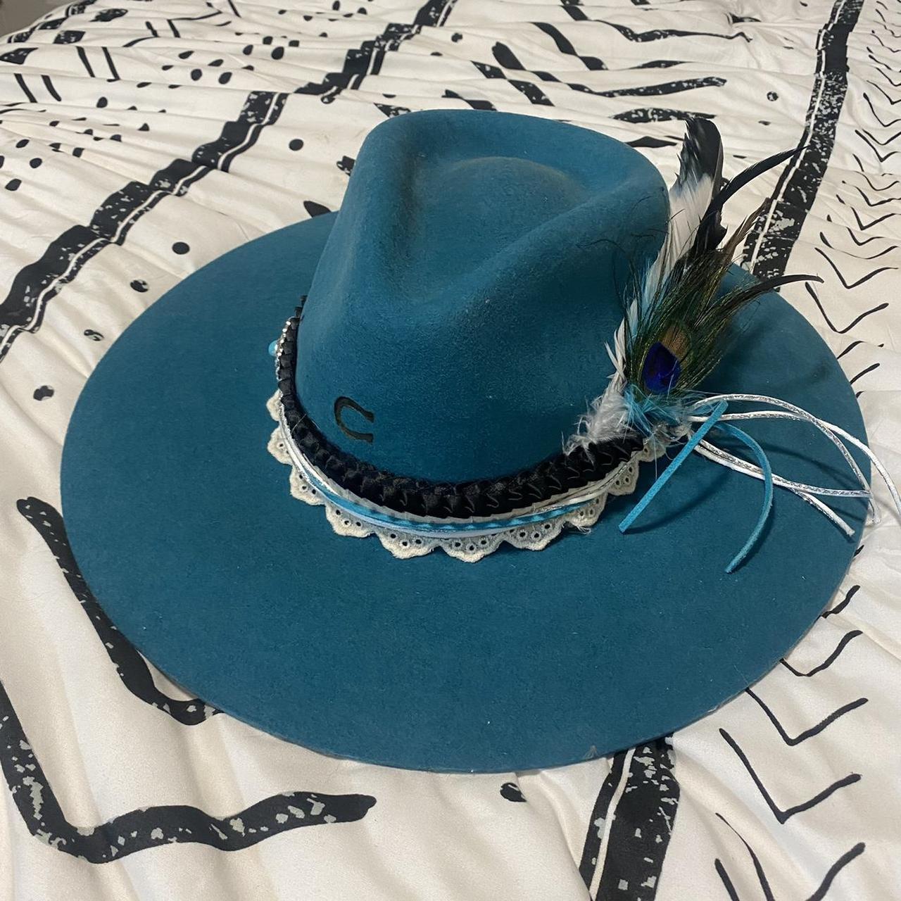 Teal Charlie 1 Horse Felt Hat Size LARGE! I LOVE... - Depop