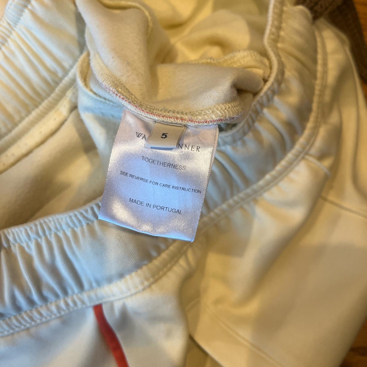 Wales Bonner Men's Cream and Orange Trousers | Depop