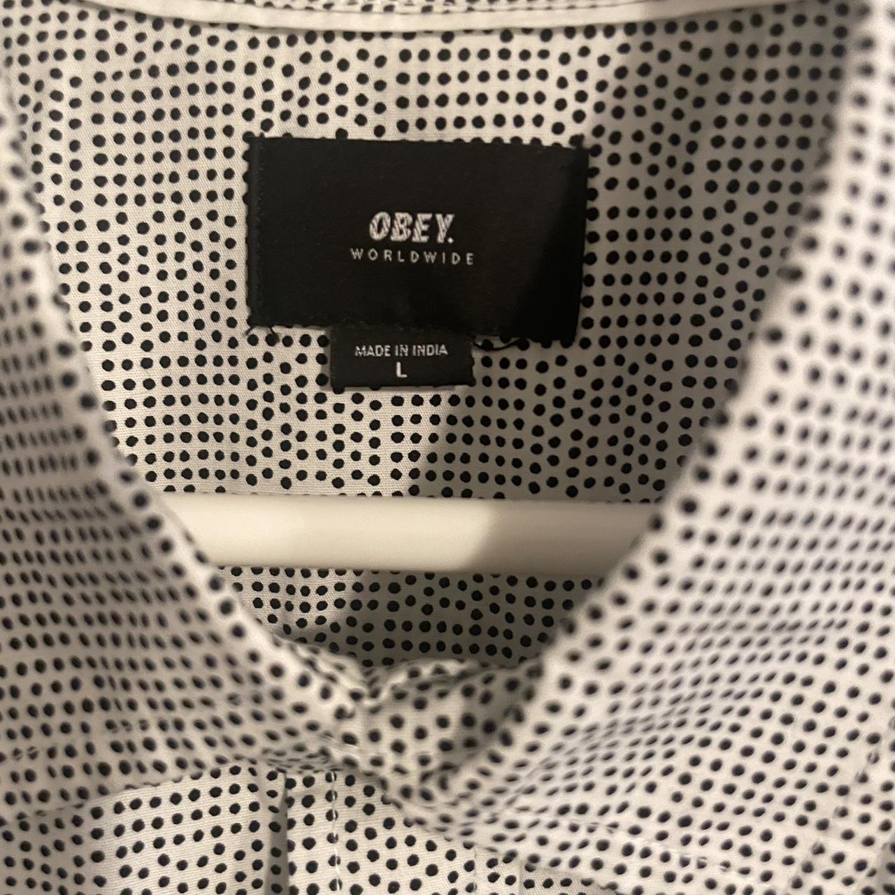 Obey short sleeve collared casual dress shirt. Great... - Depop