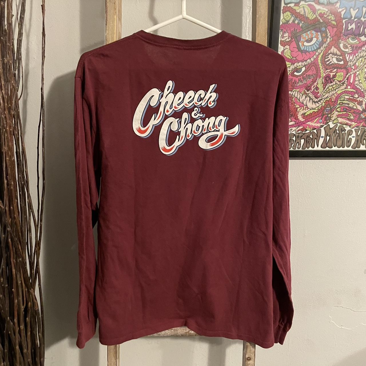 Cheech and Chong “Buds” maroon long sleeve t-shirt.... - Depop