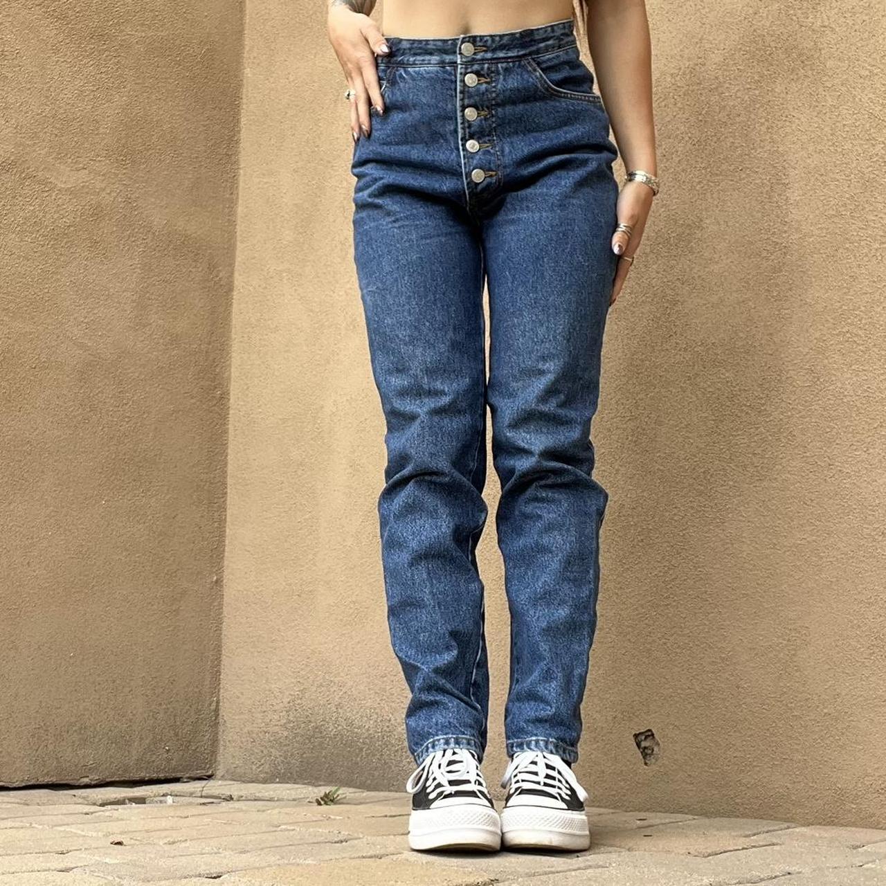 90s Dark Wash Bongo Jeans Button-fly *Missing... | Depop