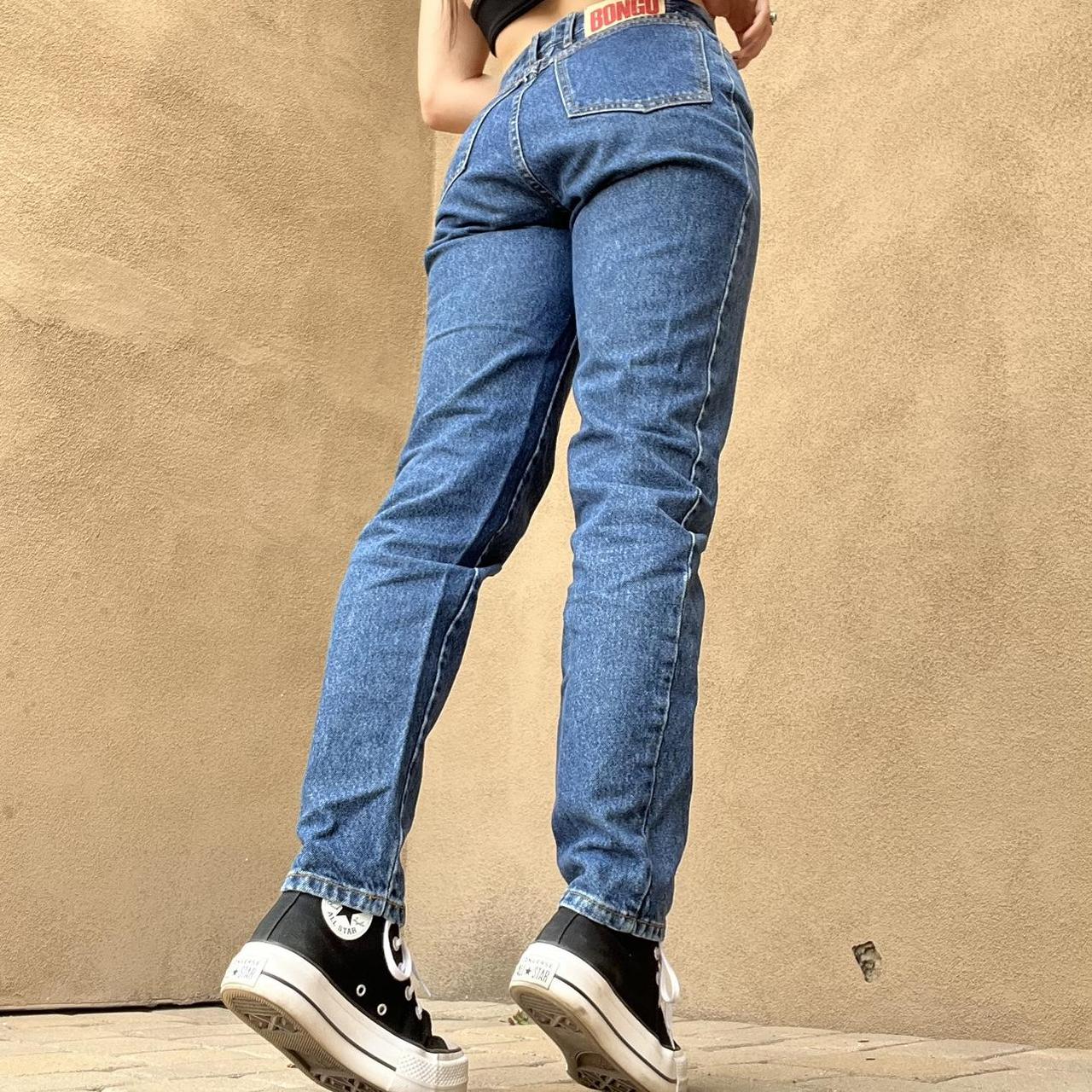 90s Dark Wash Bongo Jeans Button-fly *Missing... | Depop