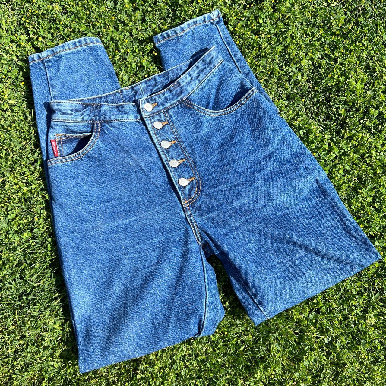 90s Dark Wash Bongo Jeans Button-fly *Missing... | Depop