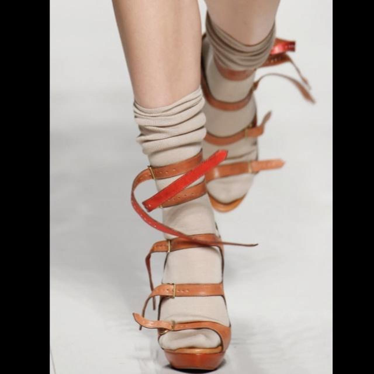 Vivienne Westwood gladiator snake print leather... - Depop