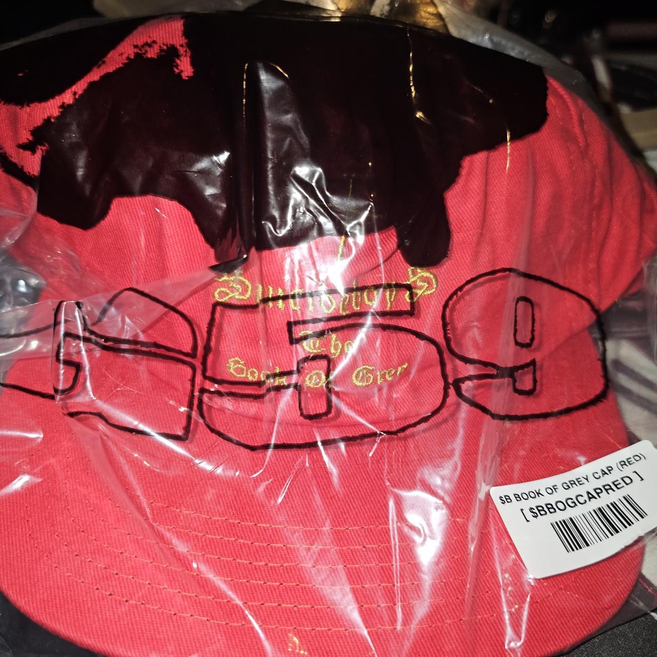 G59 $uicideboy$ Red "Book Of Grey" Cap Brand new... - Depop