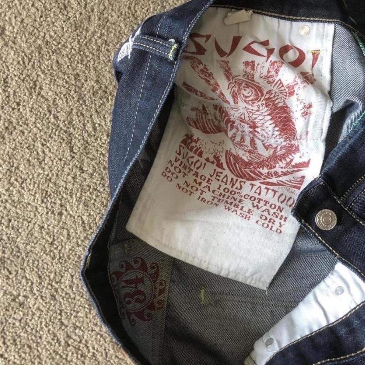 Very Rare Sugoi embroided jeans tagged 34 fit 32... - Depop