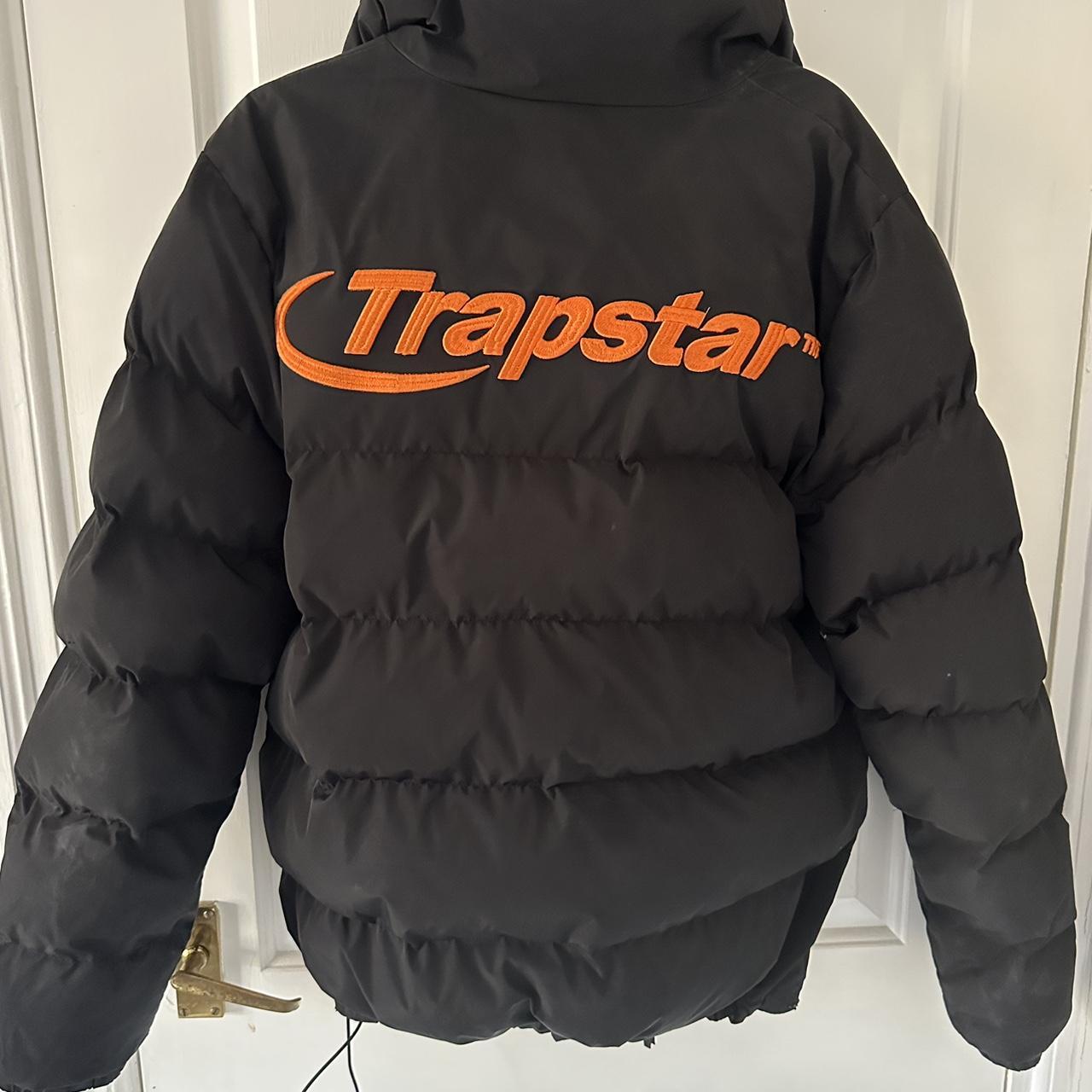 Trapstar orange hyperdrive puffer 100% authentic... - Depop