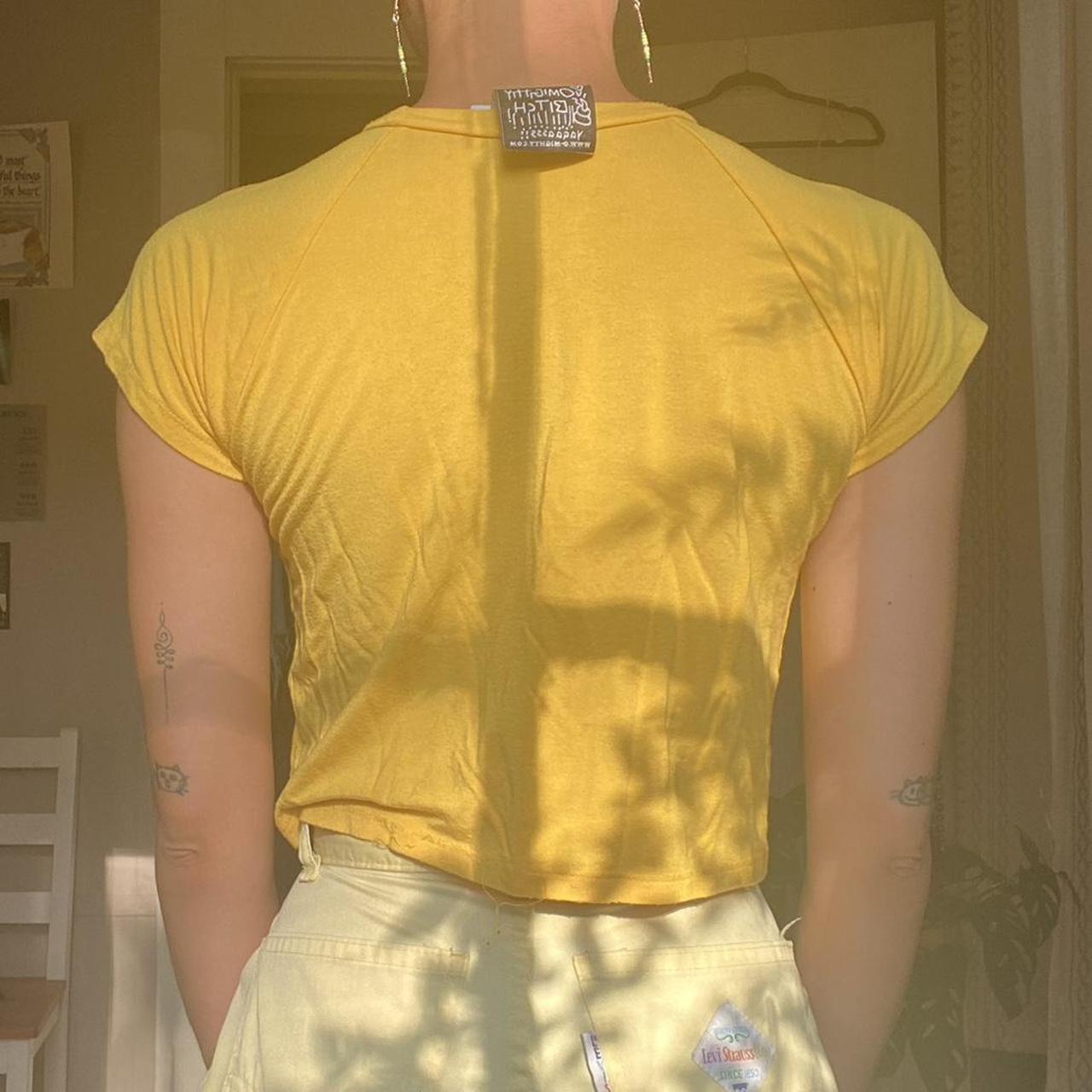 💛 O-MIGHTY yellow crop top 💛 ~ size: the tag says... - Depop