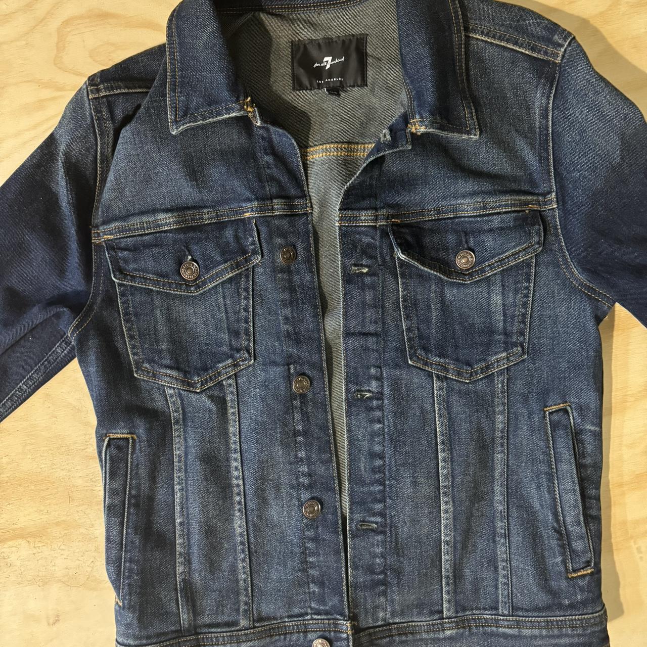 7FAM XS Trucker-style denim jacket. Never worn... - Depop