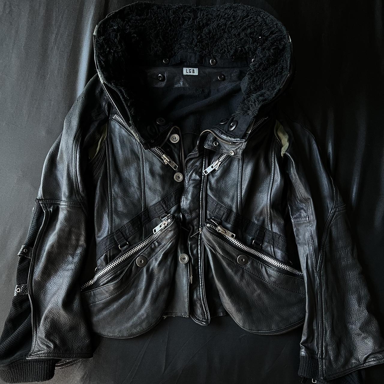 grail lgb bono-3 size 0 black leather send offers... - Depop