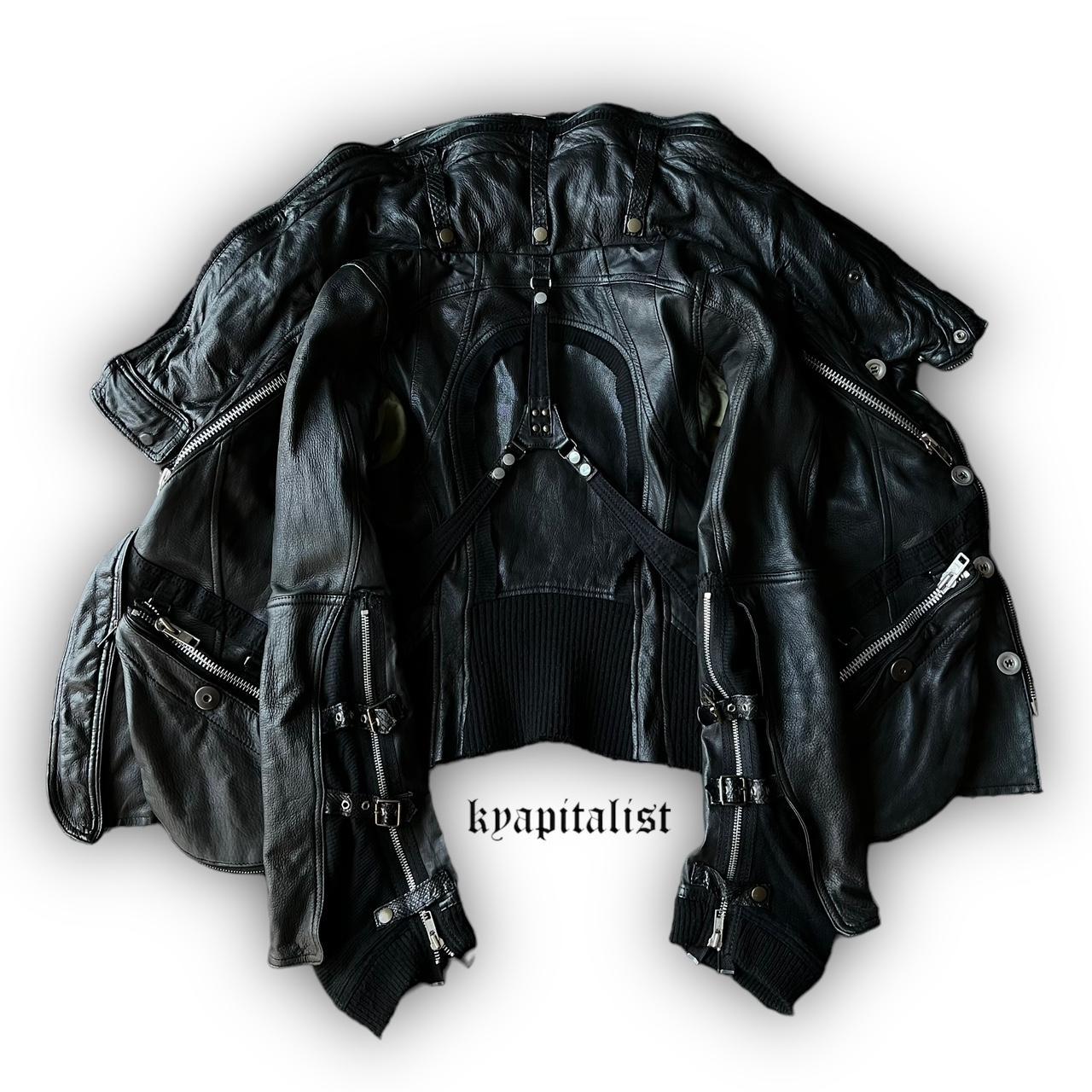 grail lgb bono-3 size 0 black leather send offers... - Depop