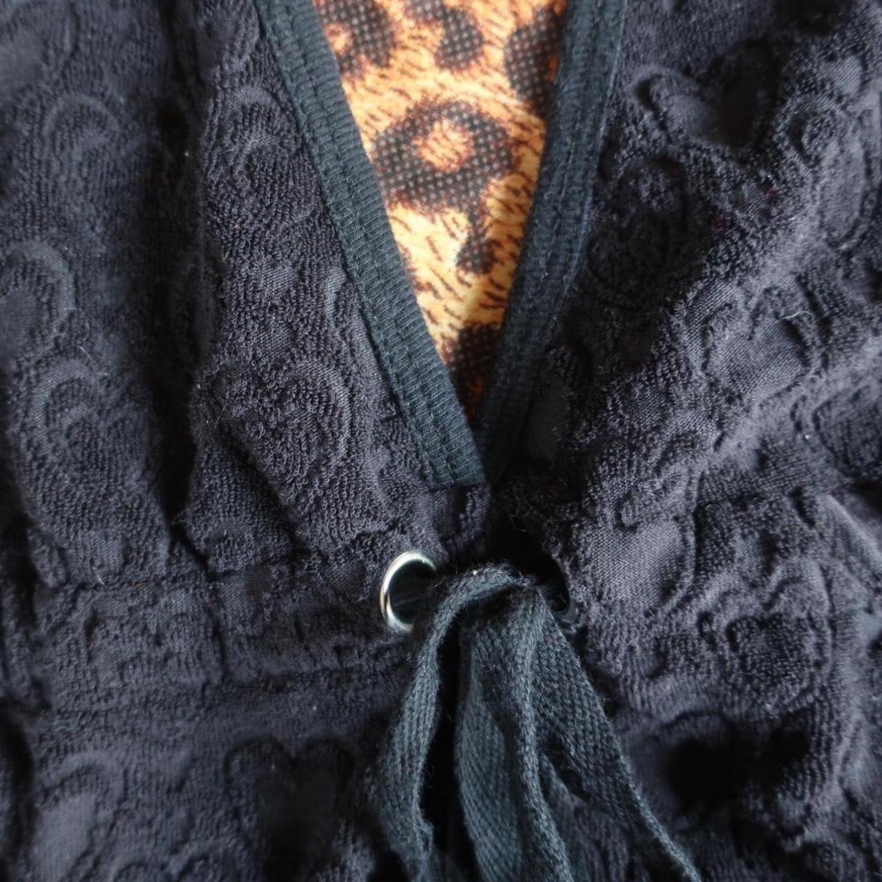 Early 2000’s black terry cloth halter dress / beach... - Depop