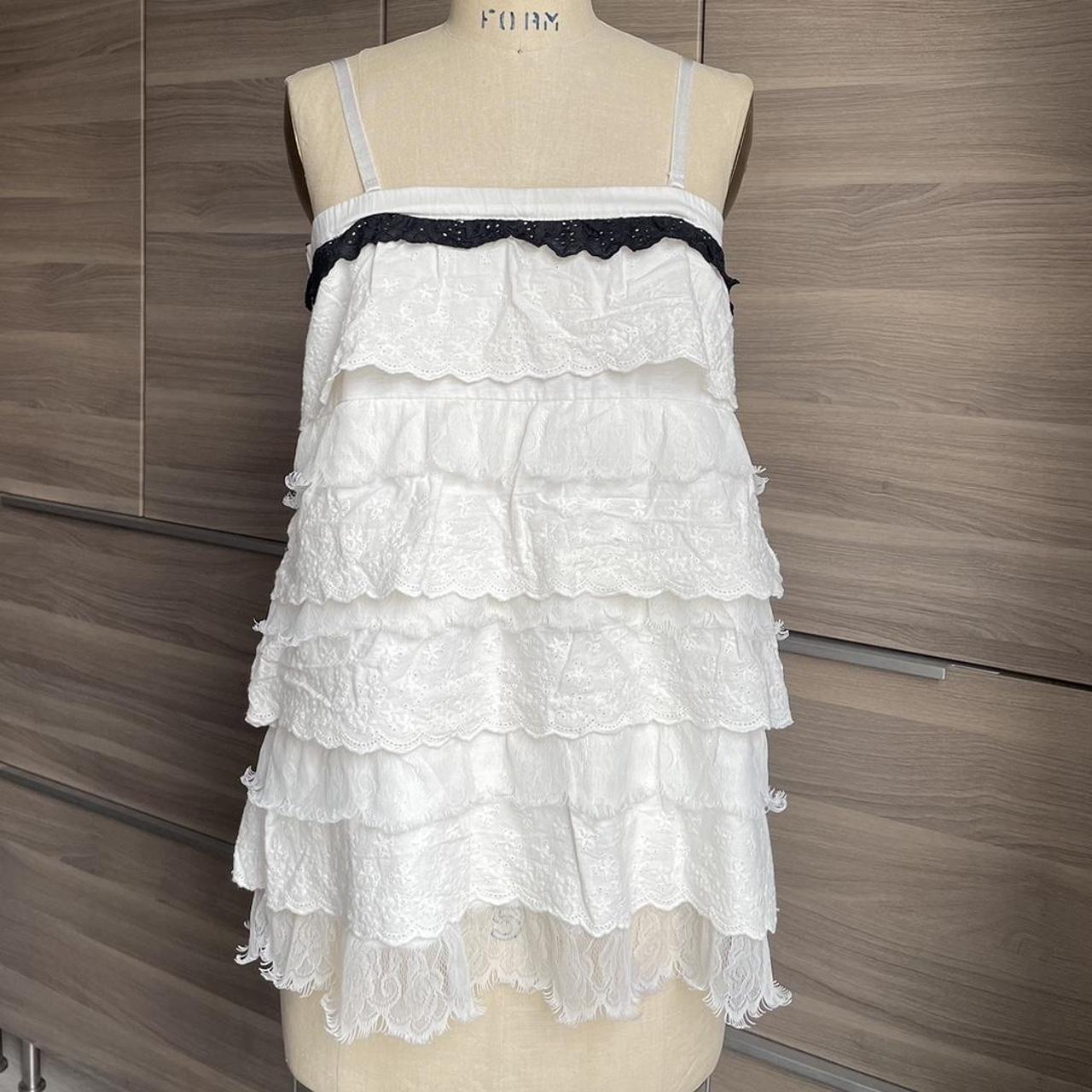 deadstock gyaru ruffle tank top!! super flattering... - Depop