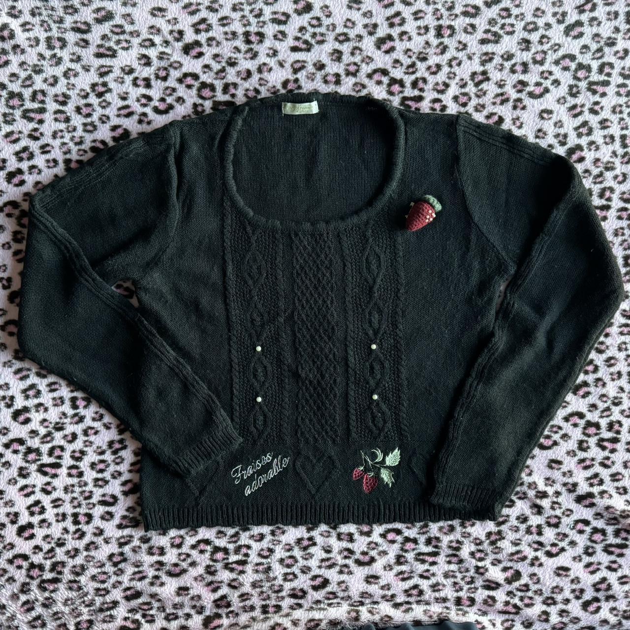 axes femme coquette sweater!! adorable strawberry... - Depop