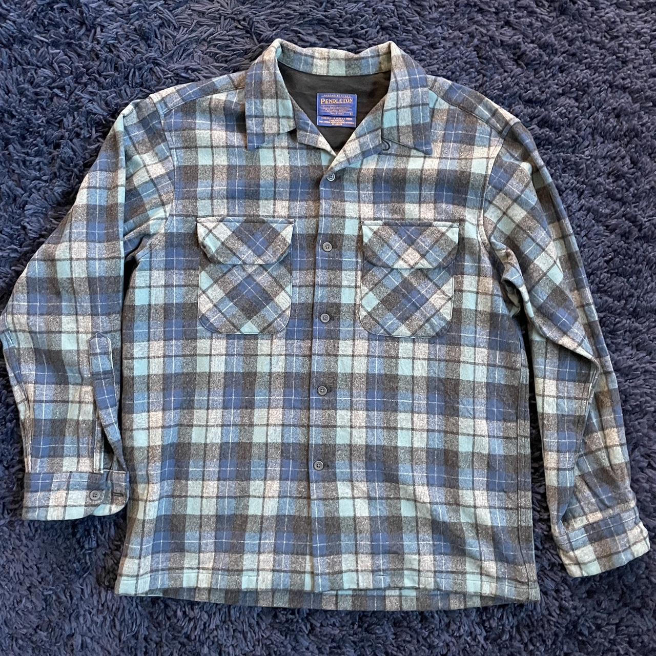 Pendleton Board Shirt. Beach Boys style. Blue and... - Depop