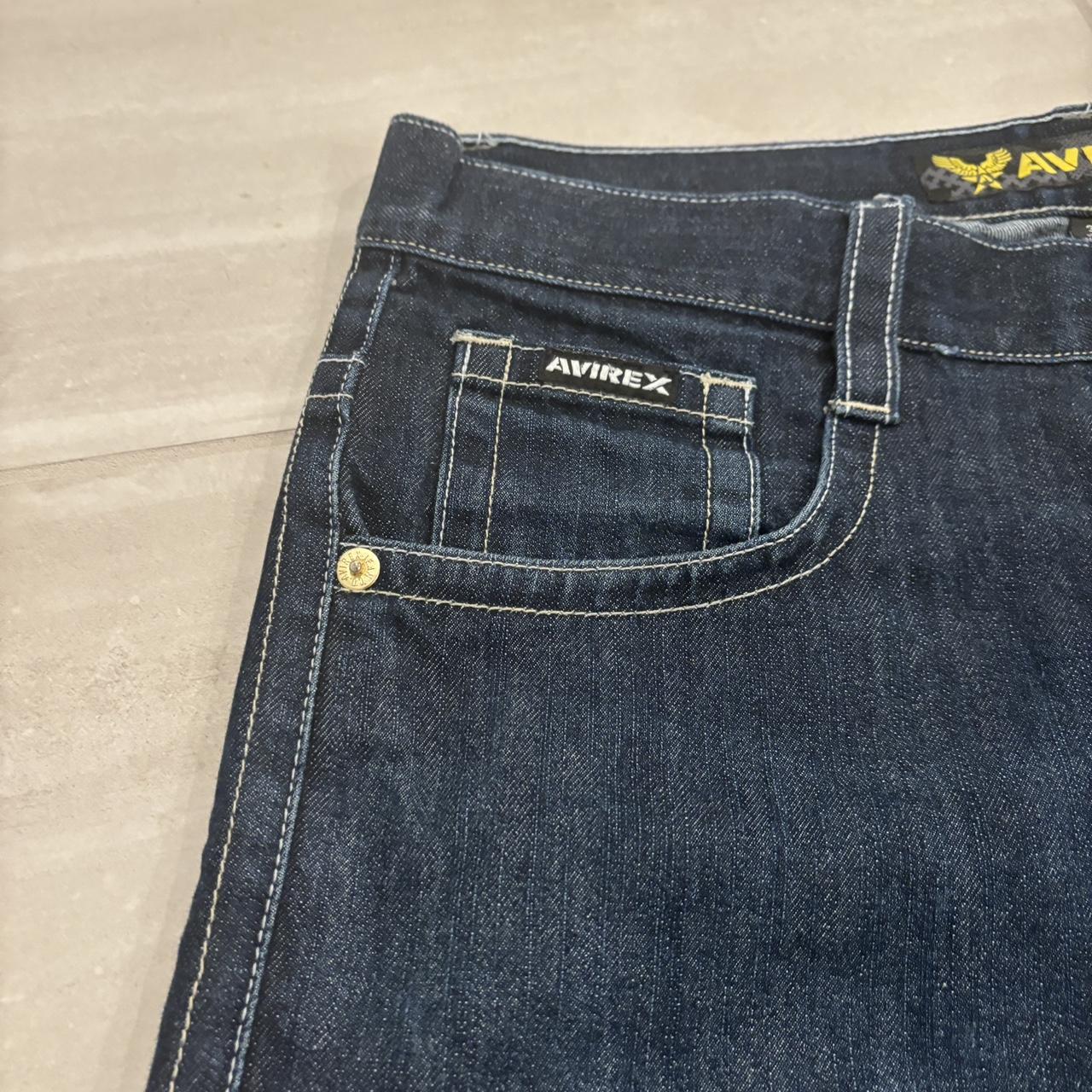 very baggy avirex jeans size 38 - Depop