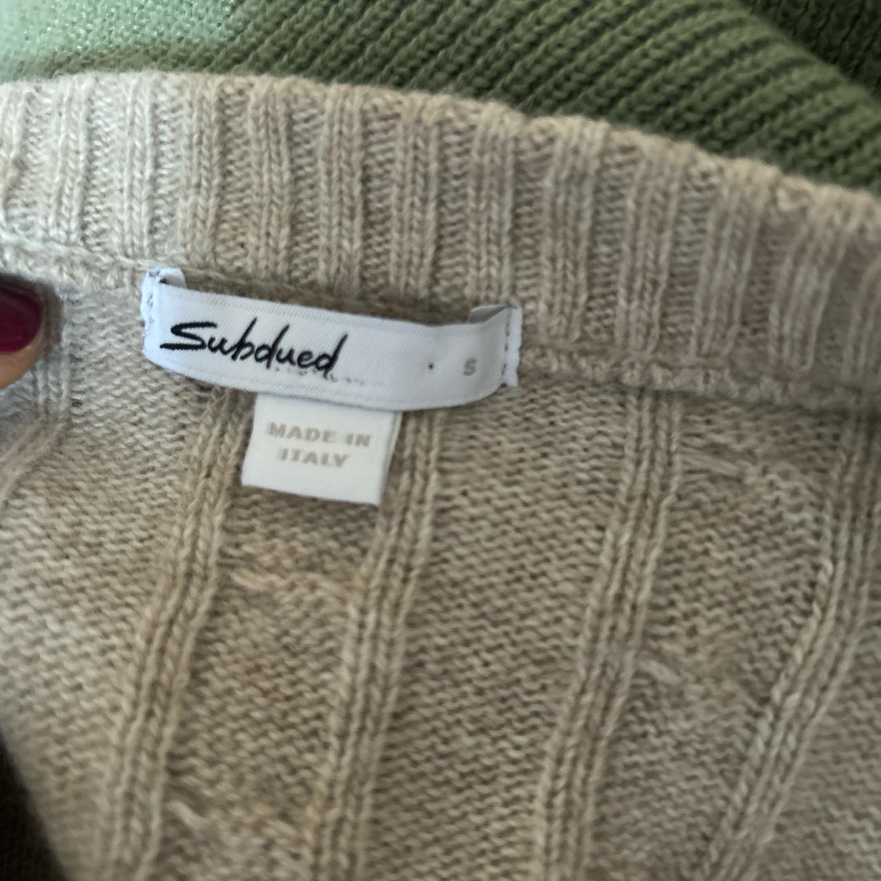 Subdued V-Neck beige sweater SIZE: S - Depop