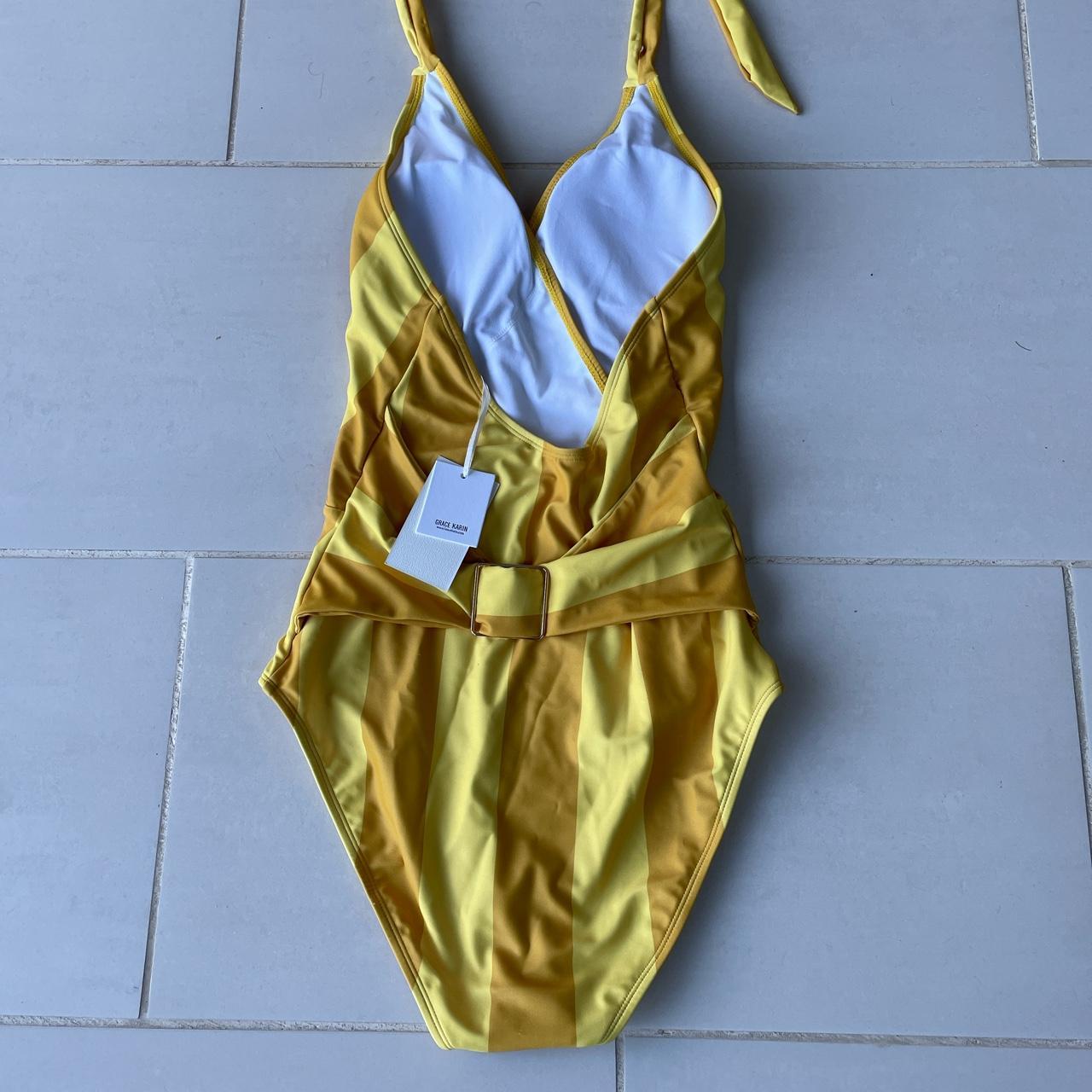 Women's Yellow Swimsuit-one-piece | Depop