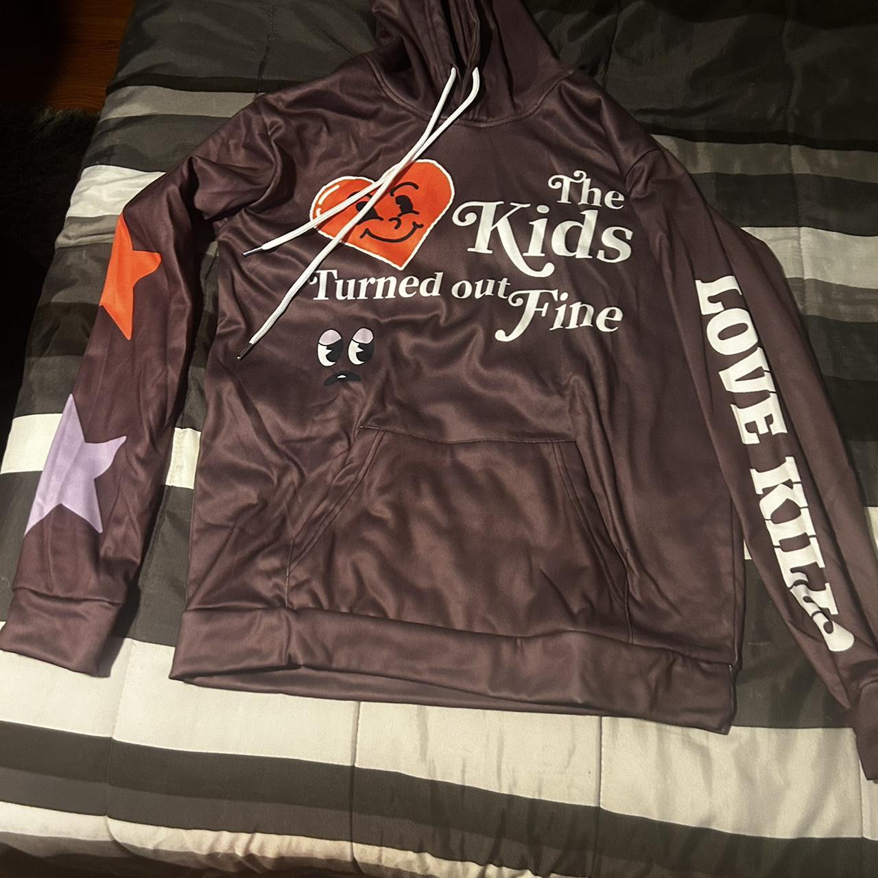 The kids turned out Fine pull over hoodie - Depop