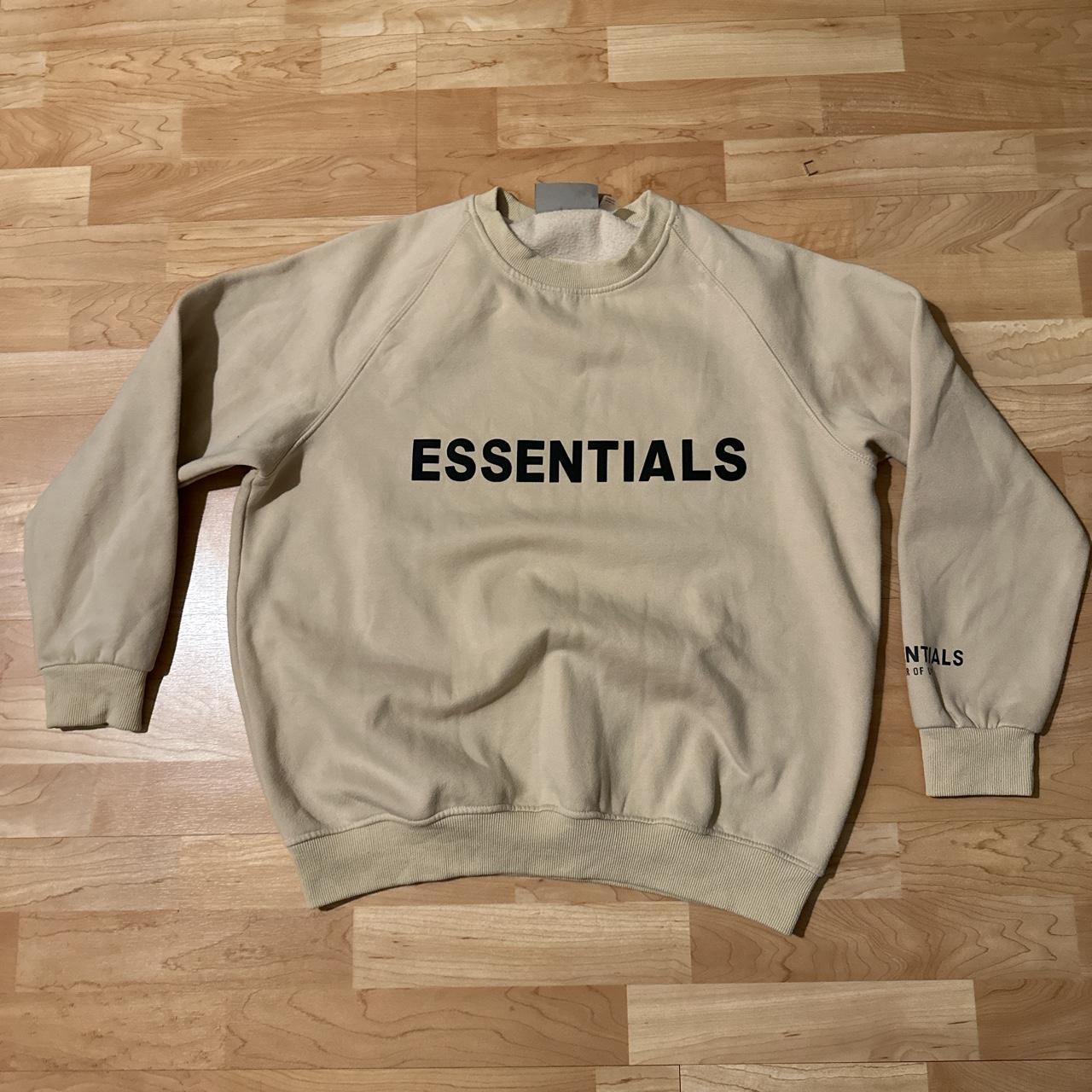 Essentials Men's Cream Sweatshirt | Depop