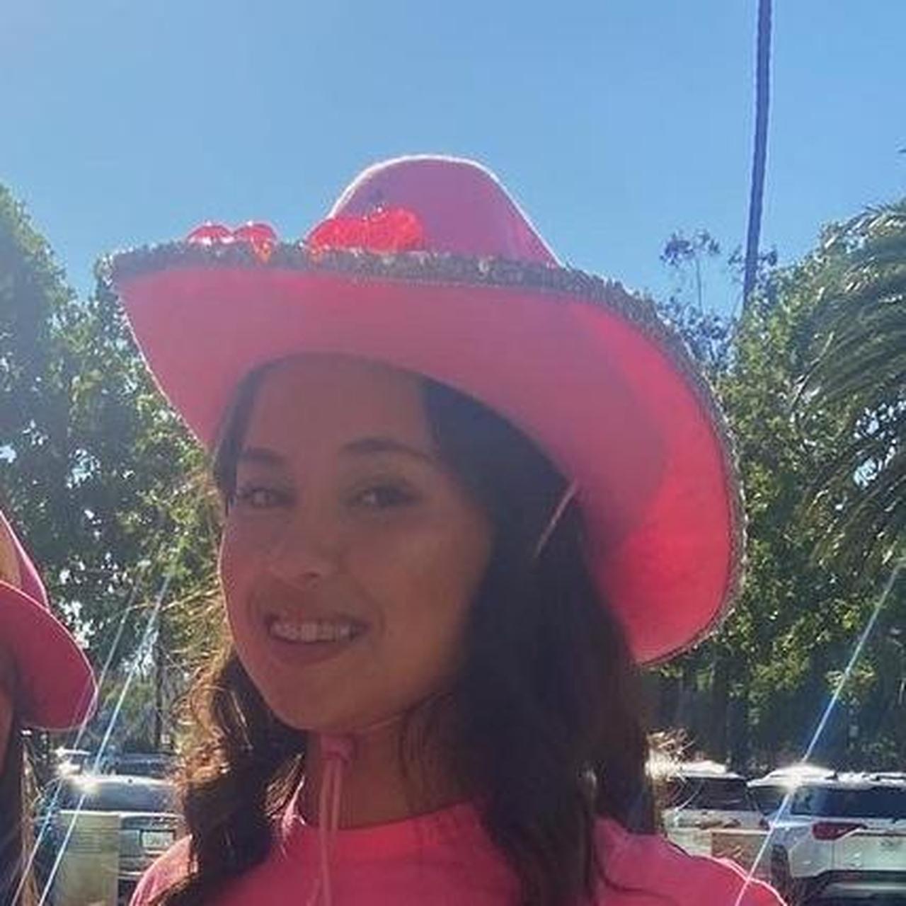Pink Cowgirl Hat Only Worn A Few Times Depop