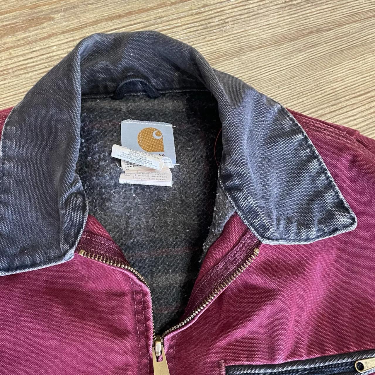 J97 CRI Vintage RARE Crimson Red Carhartt Detroit... - Depop