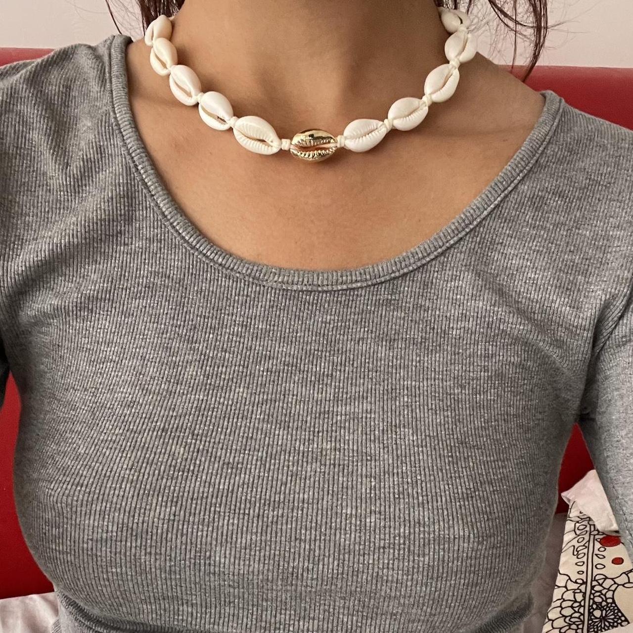 Conch shell choker with gold 🐚 Gorgeous bohemian... - Depop