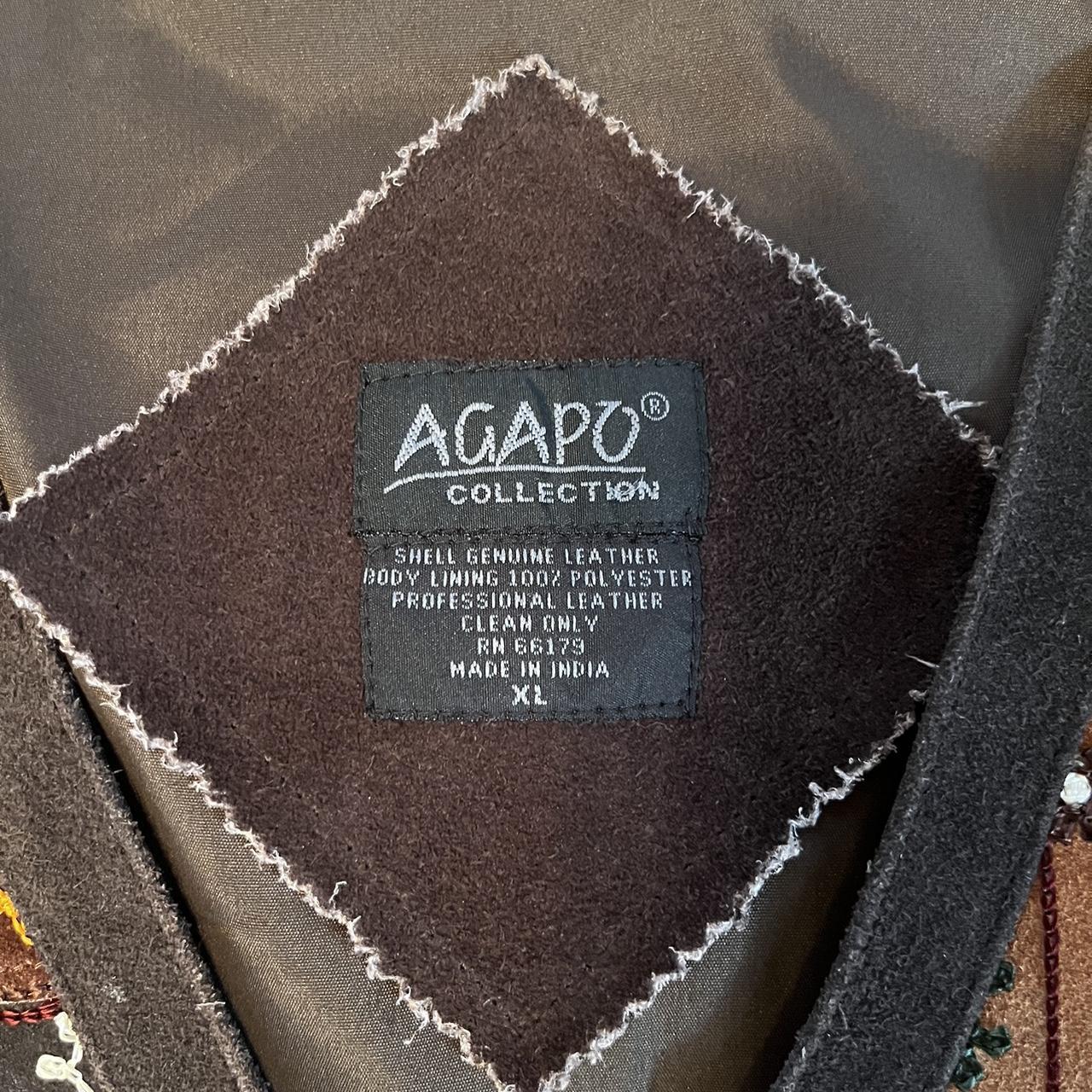 Agapo Collection Vintage Leather Embroidered... - Depop