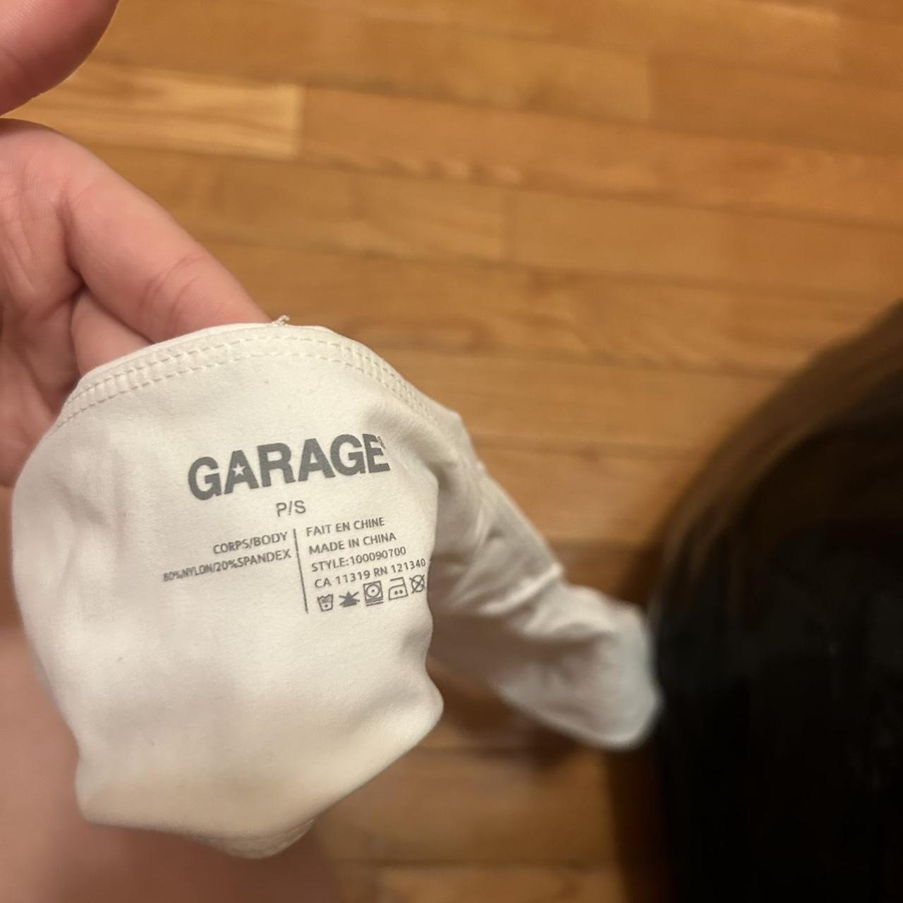 white garage sports bra size s 🤍🤍 only worn a couple... | Depop