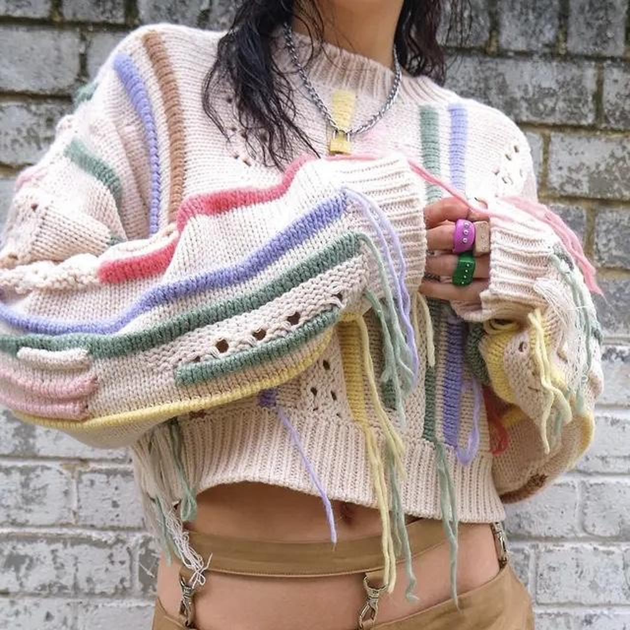 NWOT The Ragged Priest Painter Knit Sweater. Size... - Depop