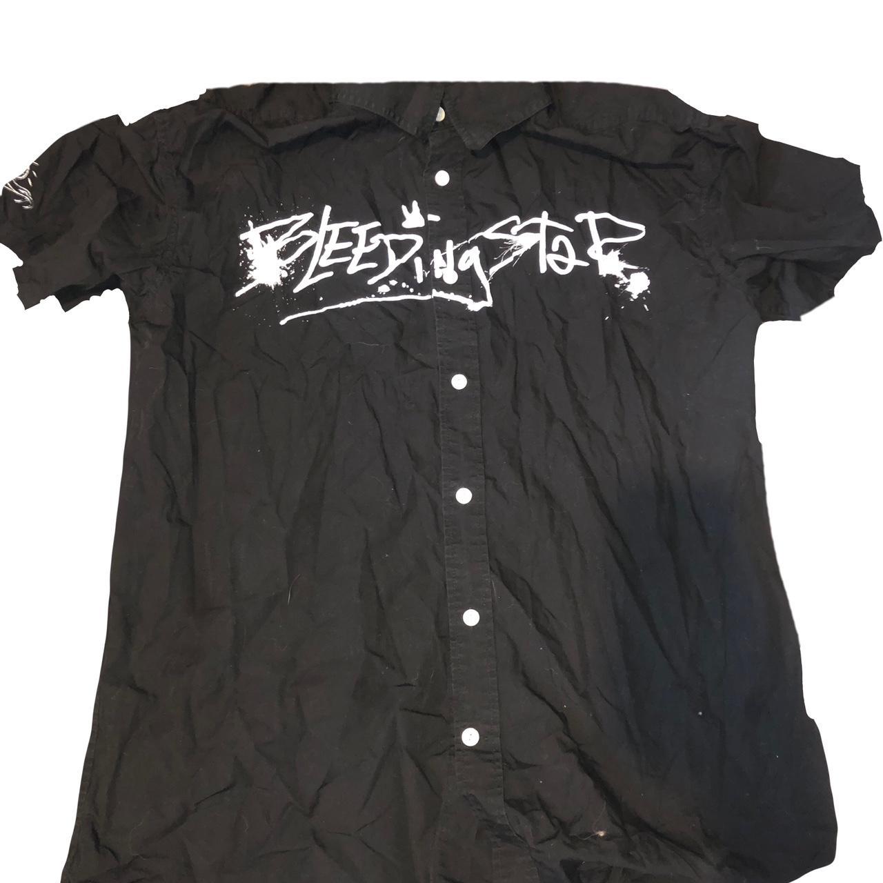 bleeding star emo shirt good condition hardly... - Depop