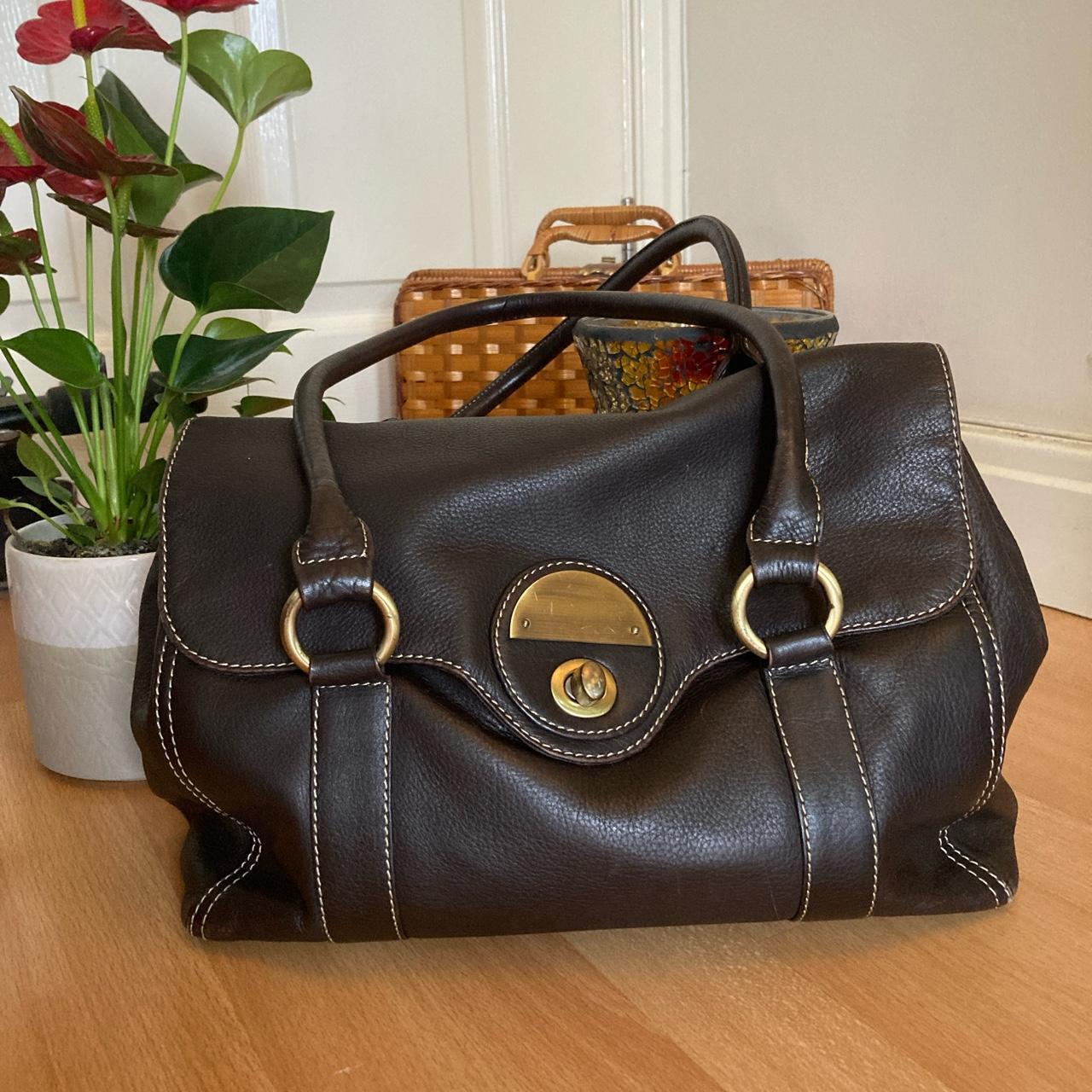 A soft leather handbag from Jane Shilton . Worn a... - Depop