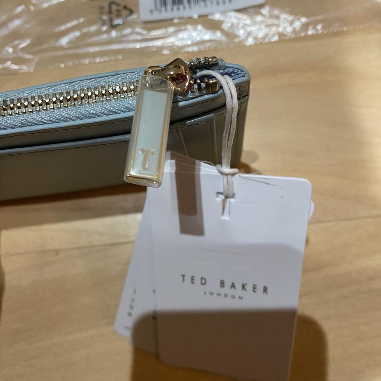 Ted Baker Women's Blue and Gold Wallet-purses | Depop