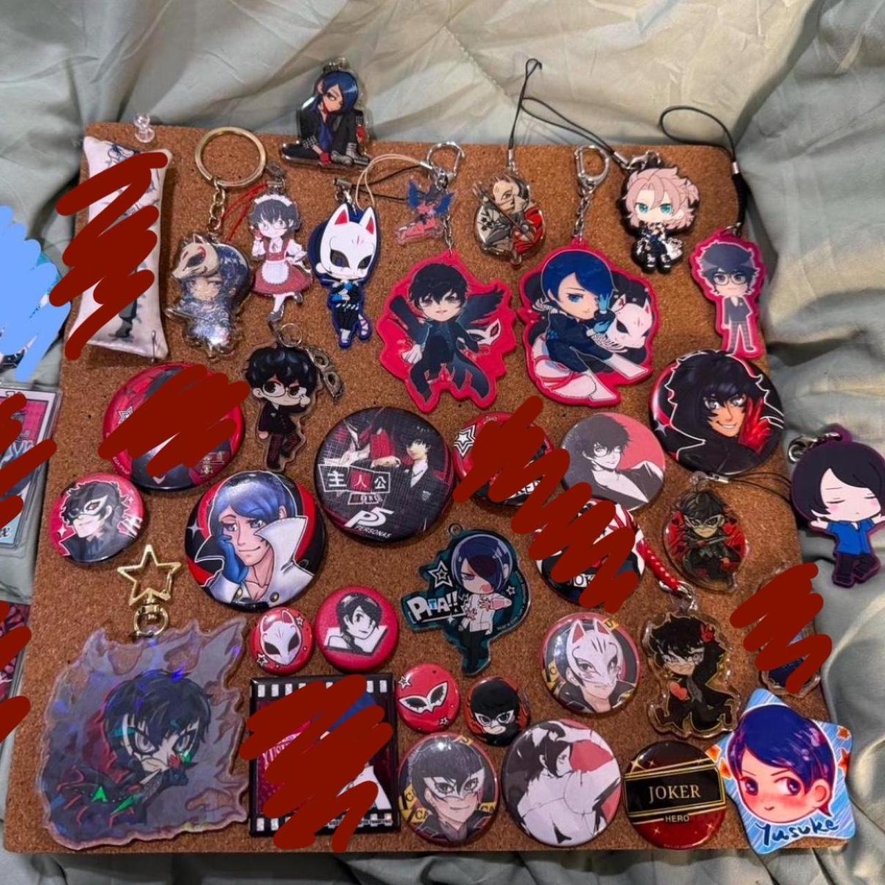 All persona 5 keychains and pins | Depop