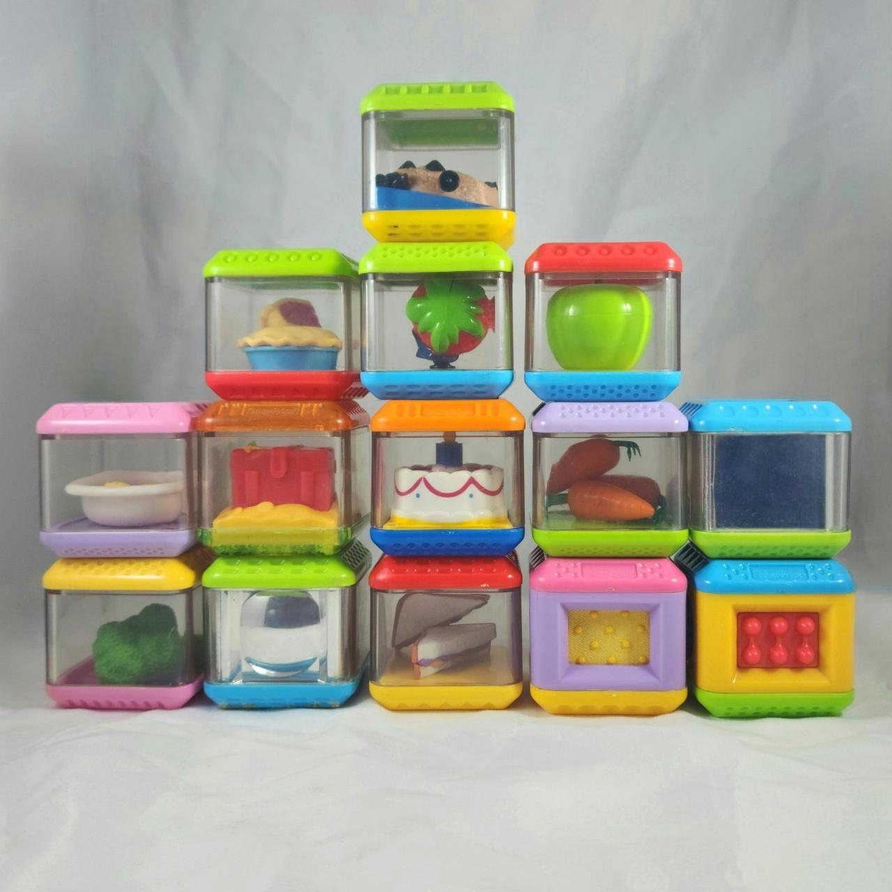 Peek A Boo Blocks 14pc Fisher Price Block Set... - Depop